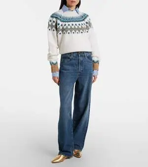 FRAME X Amelia Gray Detour High-rise Wide-leg Jeans