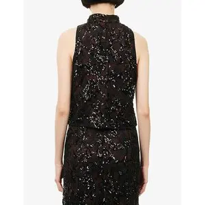 ME+EM Sequin-embellished Sleeveless Shell Top
