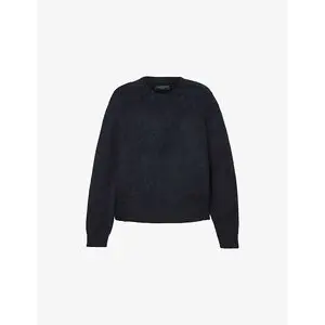 ALLSAINTS Coby Relaxed-fit Wool-blend Jumper - Ink Blue