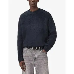 ALLSAINTS Coby Relaxed-fit Wool-blend Jumper - Ink Blue