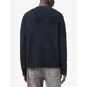 ALLSAINTS Coby Relaxed-fit Wool-blend Jumper - Ink Blue