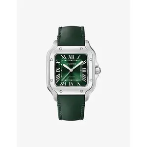 Cartier Santos De Medium Steel Automatic Watch - Silver