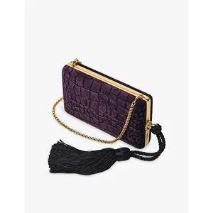 ASPINAL OF LONDON Paloma Crocodile-embossed Resin Clutch