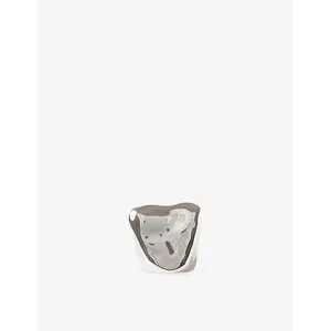 Claudie Pierlot Heart Steel Signet Ring - Silver