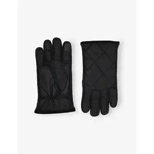 Barbour Westerdale Quilted Waxed-cotton Gloves - Black