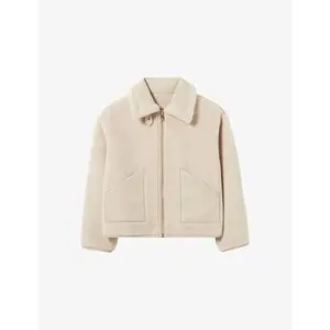 Claudie Pierlot Zipped Shearling-effect Coat