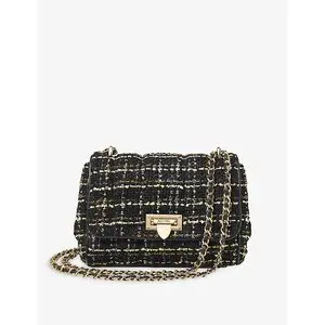 ASPINAL OF LONDON Lottie Medium Quilted Leather Shoulder Bag - Black