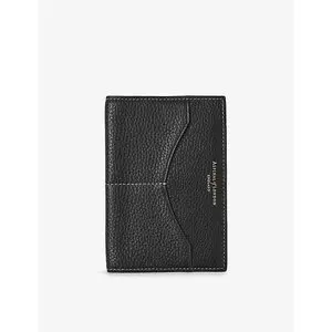 ASPINAL OF LONDON Hudson Leather Passport Cover - Black
