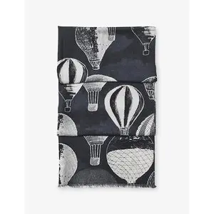 ASPINAL OF LONDON Large Merino-silk Blend Scarf - Monochrome