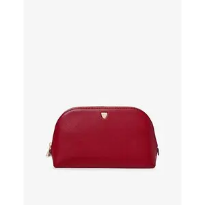 ASPINAL OF LONDON Classic Small Leather Cosmetic Case - Cherry