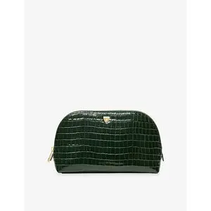 ASPINAL OF LONDON Classic Small Leather Cosmetic Case - Evergreen
