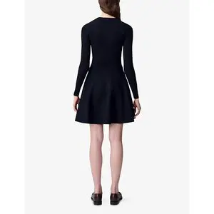 Claudie Pierlot Knot Long-sleeve Mini Dress