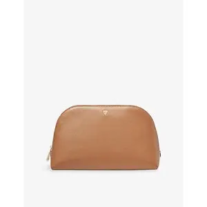 ASPINAL OF LONDON Classic Large Leather Cosmetic Case - Caramel