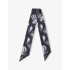 ASPINAL OF LONDON Skinny Silk Scarf - Monochrome