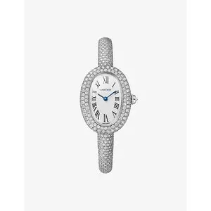 CARTIER Baignoire 18ct White-gold Diamond Quartz Watch - White Gold