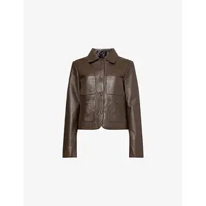 ME+EM Patch-pocket Leather Jacket