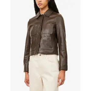 ME+EM Patch-pocket Leather Jacket