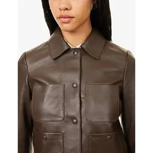 ME+EM Patch-pocket Leather Jacket
