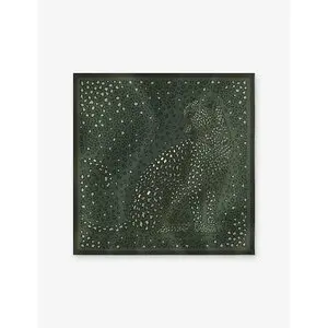 CARTIER Panthère Dots Printed Silk-twill Scarf - Green