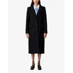 Claudie Pierlot Long Straight Wool-blend Coat