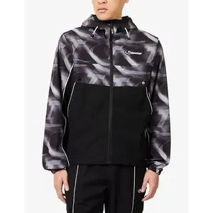 Trapstar Hyperdrive Logo-patch Shell Windbreaker Jacket - Black Black