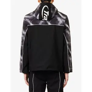 Trapstar Hyperdrive Logo-patch Shell Windbreaker Jacket - Black Black