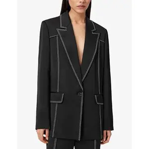 ALLSAINTS Theah Single-breasted Woven Blazer