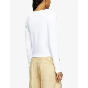 DIESEL® Cotton-jersey Top With Brand Embellishment - 100