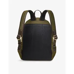ASPINAL OF LONDON Logo-embellished Woven Backpack - Khaki