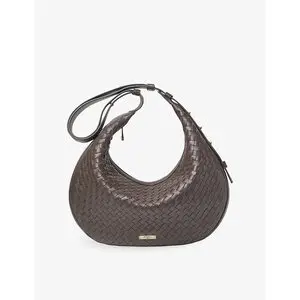 ASPINAL OF LONDON Hudson Crescent Leather Cross-body Bag - Chocolate