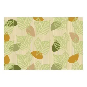 KAPLAN EARLY LEARNING COMPANY Sense Of Place Leaf Carpet6' X 9' - Green