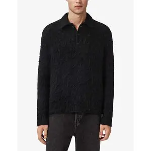 ALLSAINTS Brushed-texture Stretch-knit Jumper