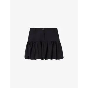 Claudie Pierlot Bubble-hem Wool-blend Mini Skirt