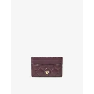 ASPINAL OF LONDON Slim Leather Card Holder - Fig