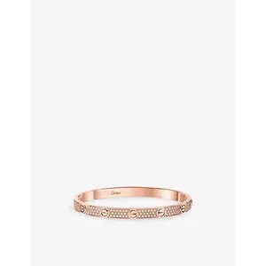 CARTIER Love Pavéd Medium Diamond Bracelet - Rose Gold
