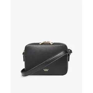 ASPINAL OF LONDON Leather Camera Bag With Logo Plaque - Black
