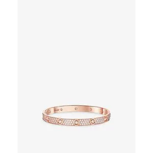 CARTIER Love Classic Pavéd 18ct Rose-gold And Diamond Bracelet - Rose Gold