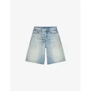 DIESEL® Wide-leg Denim Shorts - 01
