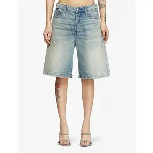 DIESEL® Wide-leg Denim Shorts - 01
