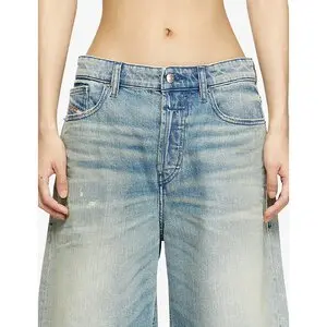 DIESEL® Wide-leg Denim Shorts - 01
