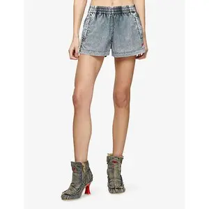 DIESEL® Denim-effect Woven Shorts
