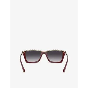 Chanel Rectangle Frame Sunglasses - Red