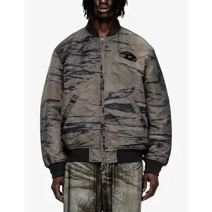 DIESEL® Logo-plaque Nylon Bomber Jacket - 02
