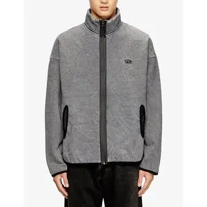 DIESEL® Zipped Stretch Cotton-jersey Sweatshirt - 02a