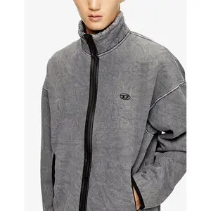 DIESEL® Zipped Stretch Cotton-jersey Sweatshirt - 02a