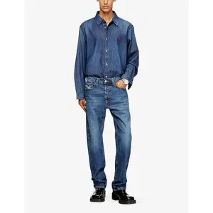 DIESEL® D-simply Logo-embroidered Denim Shirt - 01