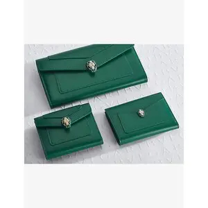 BVLGARI Serpenti Forever Leather Wallet - Green