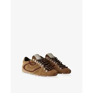 Claudie Pierlot Contrast-stitch Suede Trainers - Brown