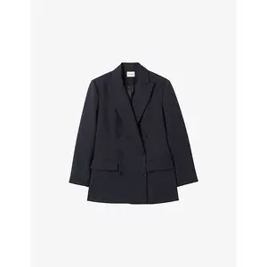 Claudie Pierlot Double-breasted Tailored Woven Jacket