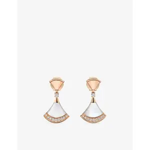 BVLGARI Divas' Dream 18ct Rose-gold Diamond & Mother-of-pearl Earrings - Rose Gold
